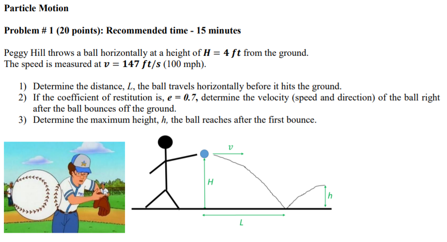 Solved Particle Motion Problem #1 (20 points): Recommended | Chegg.com