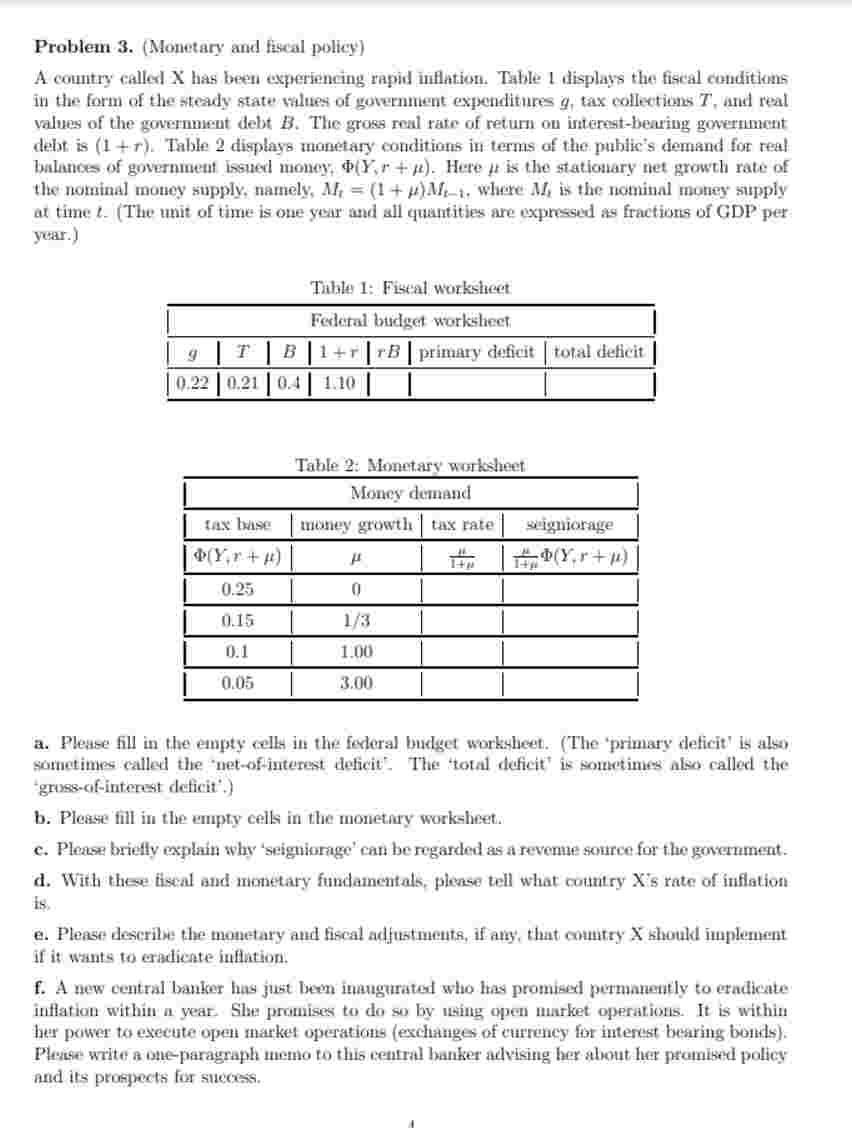 Solved Please solve the following macro economic | Chegg.com