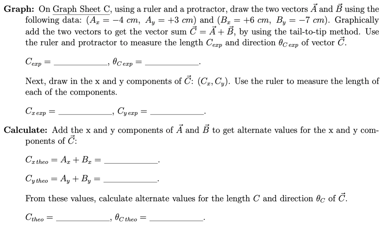 = Graph: On Graph Sheet C, using a ruler and a | Chegg.com