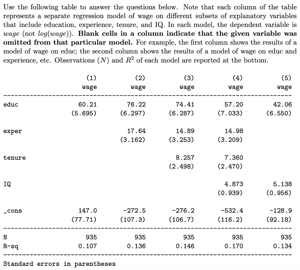a). Use the formula for omitted variables bias to | Chegg.com
