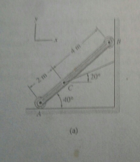 Solved Sample Problem 4.1 The homogeneous 6-m bar AB in Fig. | Chegg.com Solved Sample Problem 4.1 The homogeneous 6-m bar AB in Fig. | Chegg.com