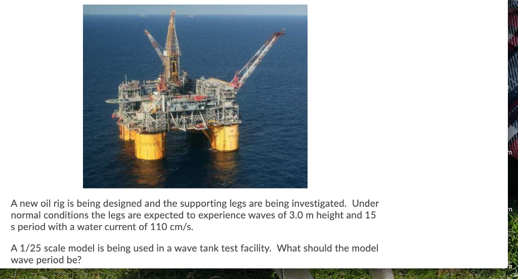 Solved A new oil rig is being designed and the supporting | Chegg.com