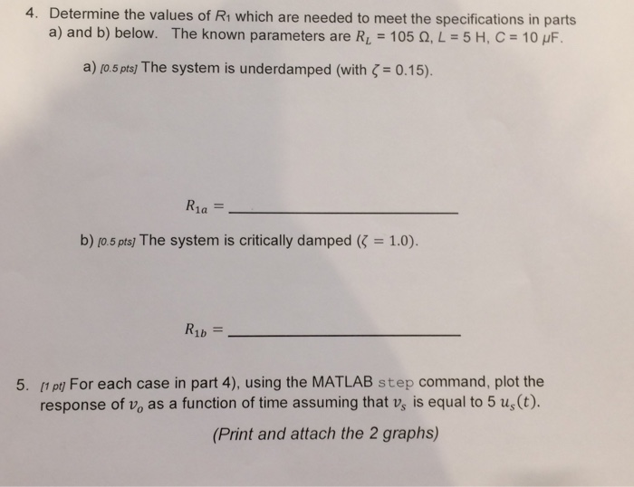 Solved 4. Determine the values of R1 which are needed to | Chegg.com
