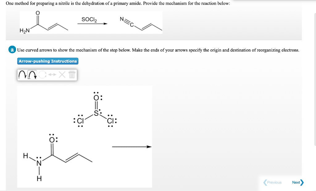 Solved One method for preparing a nitrile is the dehydration | Chegg.com