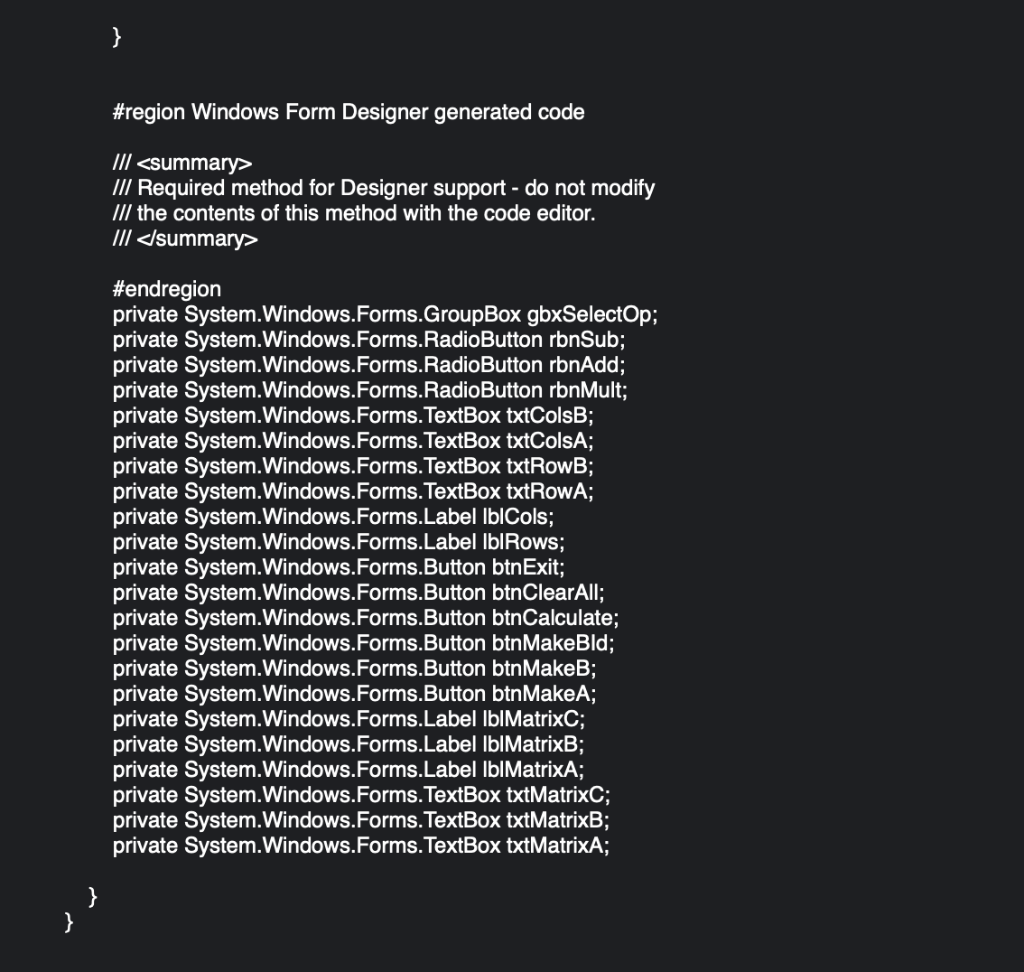 Solved CIS 3309 Section 2 Lab: Matrix Ops 2 Object Problem | Chegg.com
