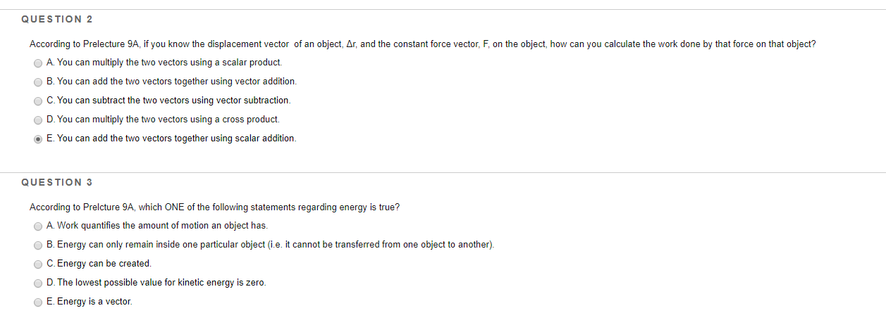 Solved QUESTION 2 According to Prelecture 9A, if you know | Chegg.com