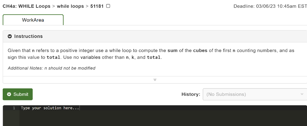 Solved Use the variables k and total to write a while loop | Chegg.com