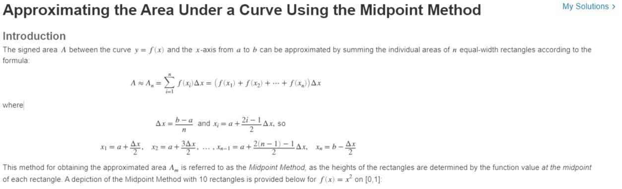 Solved Approximating the Area Under a Curve Using the | Chegg.com
