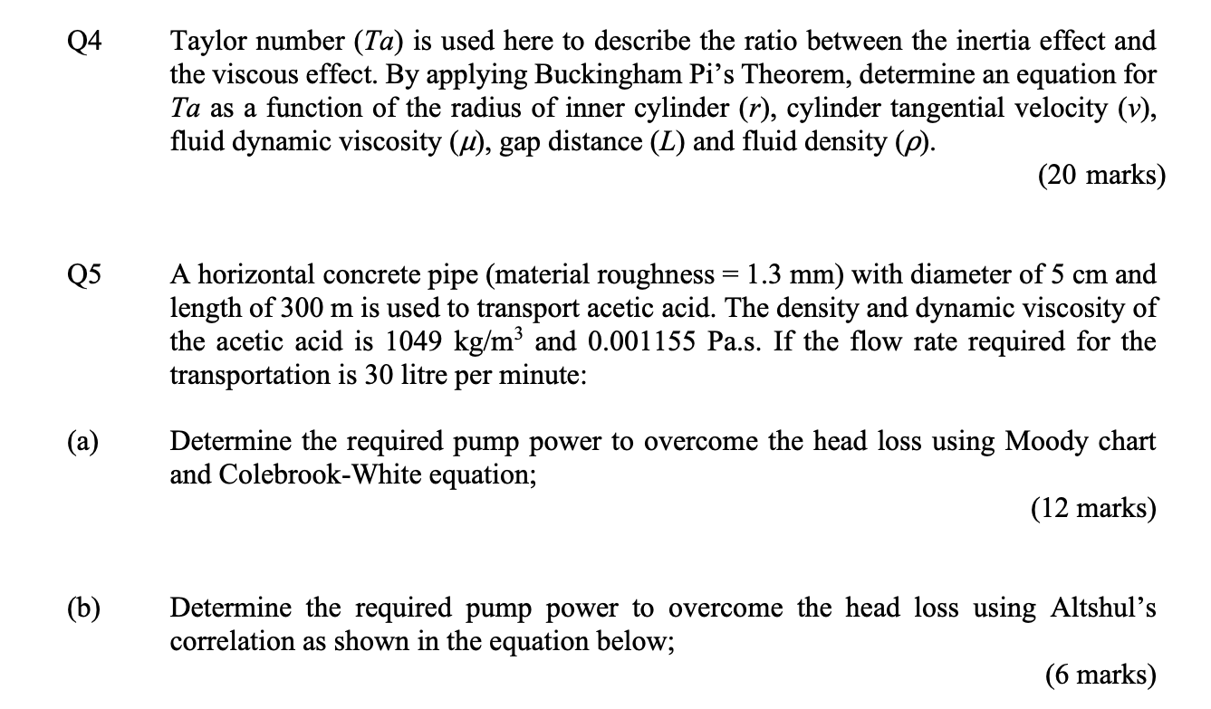 Solved Q4 Taylor number (Ta) is used here to describe the | Chegg.com