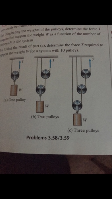 Solved Pulley systems containing 1,2 and 3 pulleys are | Chegg.com