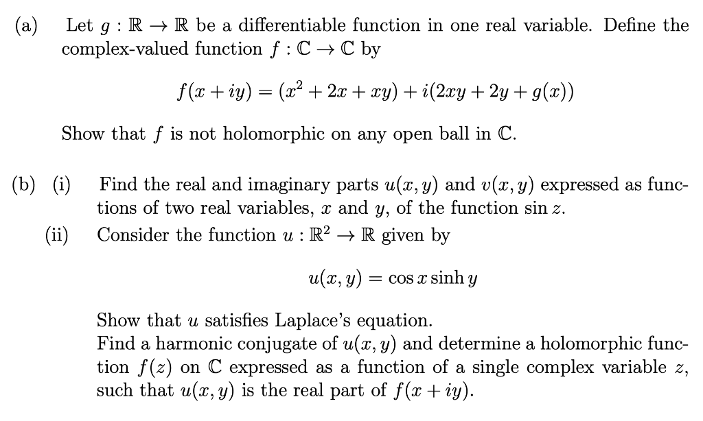 Solved (a) Let g: R + R be a differentiable function in one | Chegg.com
