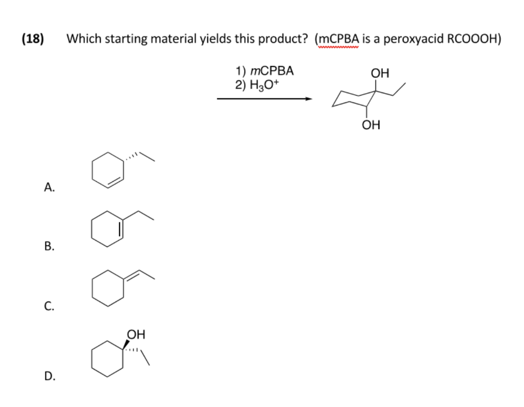 Solved (15) What is an intermediate in the formation of the | Chegg.com