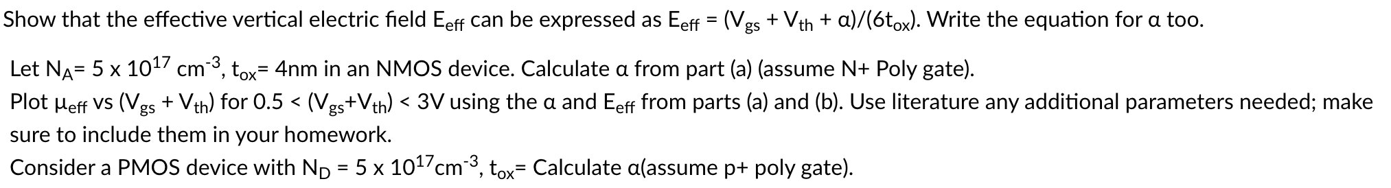 Show that the effective vertical electric field Eeff | Chegg.com
