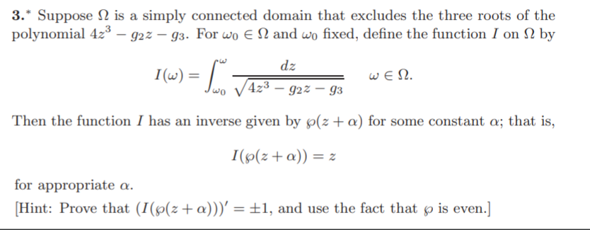 3.* Suppose 12 is a simply connected domain that | Chegg.com