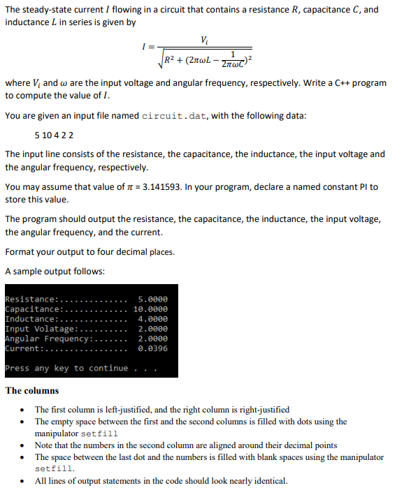 Solved Please write the following program using C++ | Chegg.com