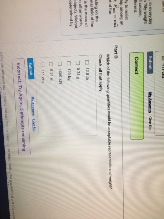 Solved Which of the following quantities would be acceptable | Chegg.com