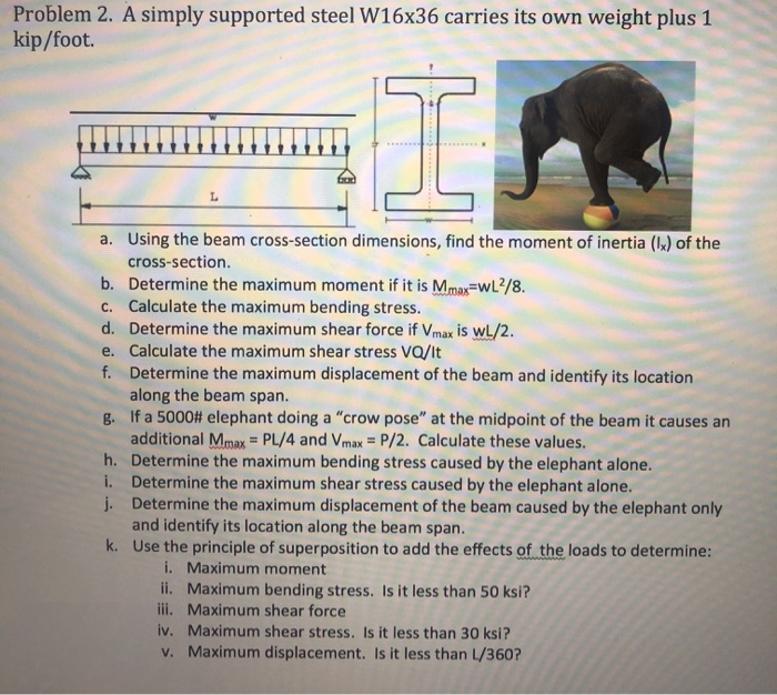 Answered: Problem 2. A simply supported steel W16x36 carrie Answered: Problem 2. A simply supported steel W16x36 carrie