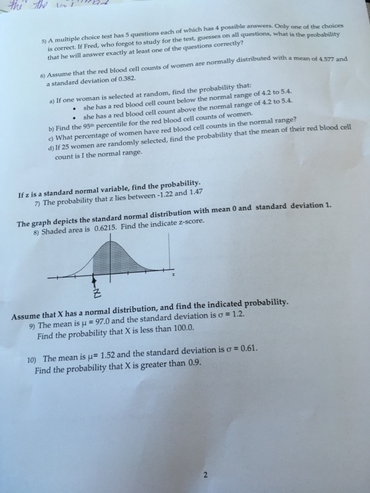 Solved 5) A multiple choice test has 5 questions each of | Chegg.com