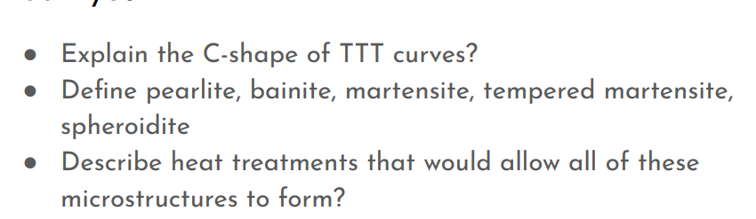 Solved - Explain the C-shape of TTT curves? - Define | Chegg.com