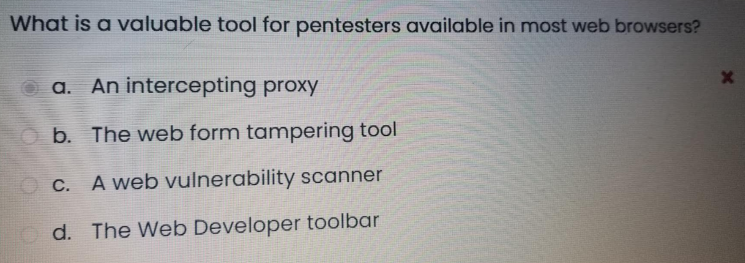 Solved What is a valuable tool for pentesters available in | Chegg.com