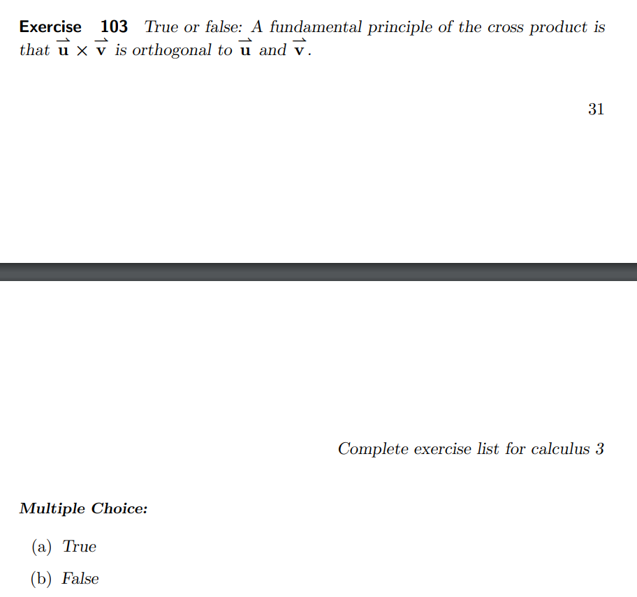 Solved Exercise 103 ﻿True or false: A fundamental principle | Chegg.com