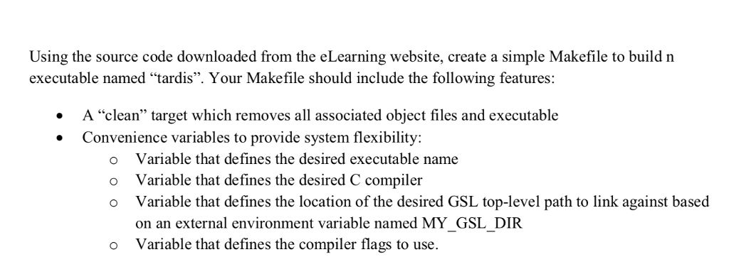 Exercise 2.1 Simple Makefile Using the source code | Chegg.com