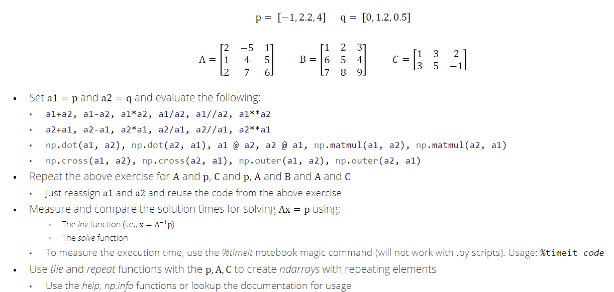 Solved p = [-1, 2.2, 4] q = [0, 1.2, 0.5] 31 12 A = 1 2 2 -5 | Chegg.com