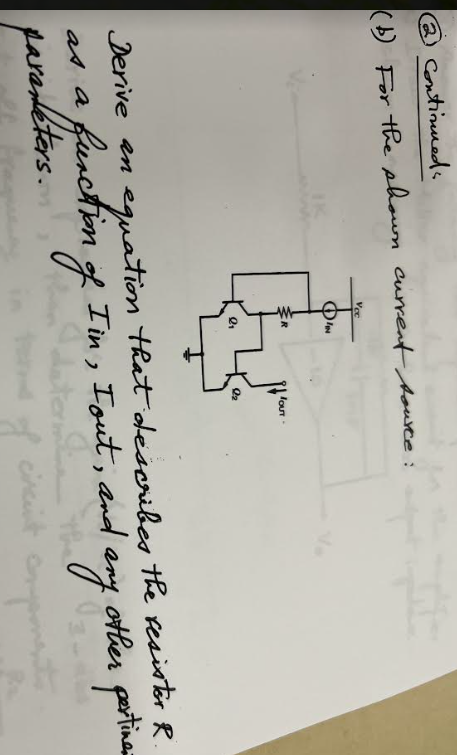Solved Solve the following 2 separate parts: For the circuit | Chegg.com