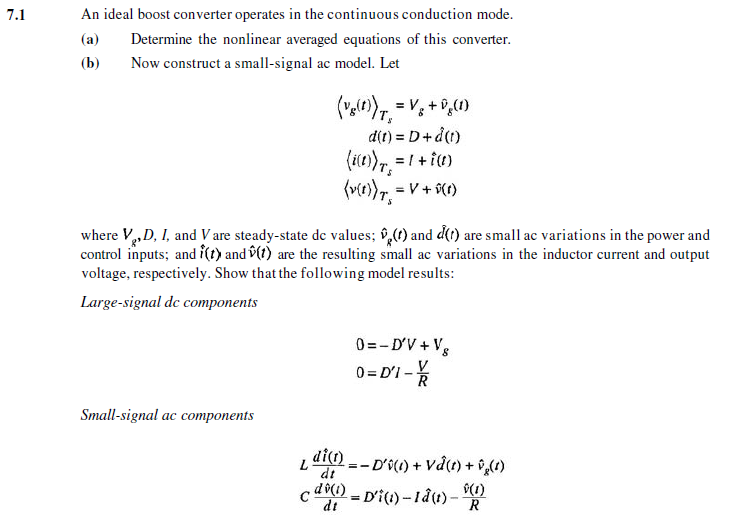 Solved An ideal boost converter operates in the continuous | Chegg.com