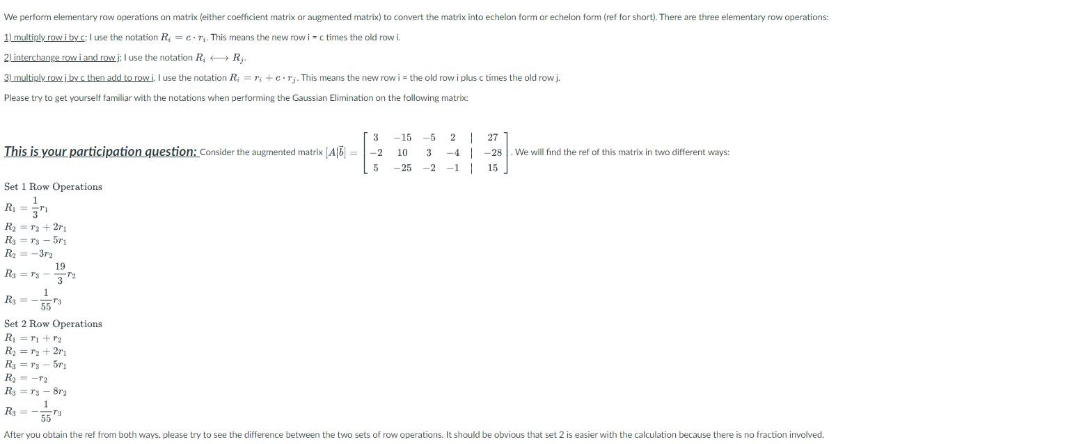 Solved We perform elementary row operations on matrix | Chegg.com