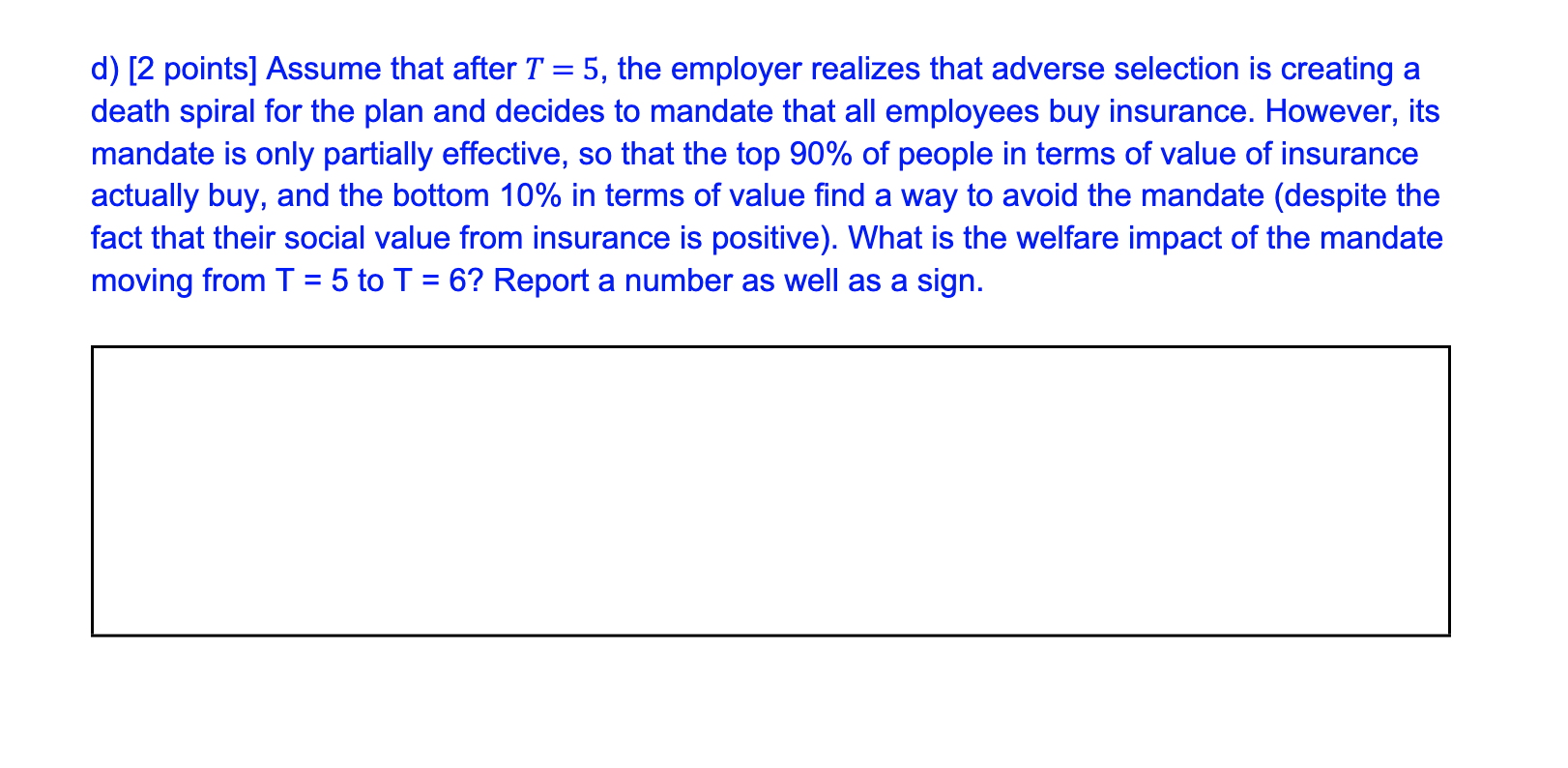 Solved AP1. [19 points total] Insurance plan death spiral. A | Chegg.com