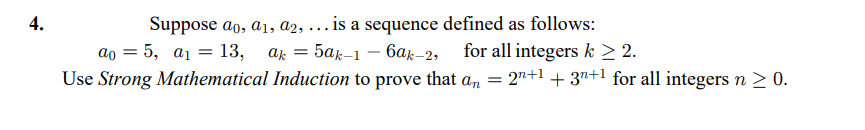 Solved Suppose a0,a1,a2,… is a sequence defined as follows: | Chegg.com