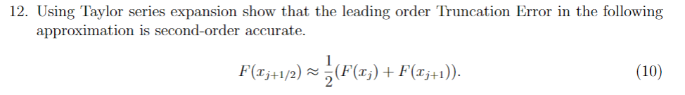 Solved 12. Using Taylor series expansion show that the | Chegg.com