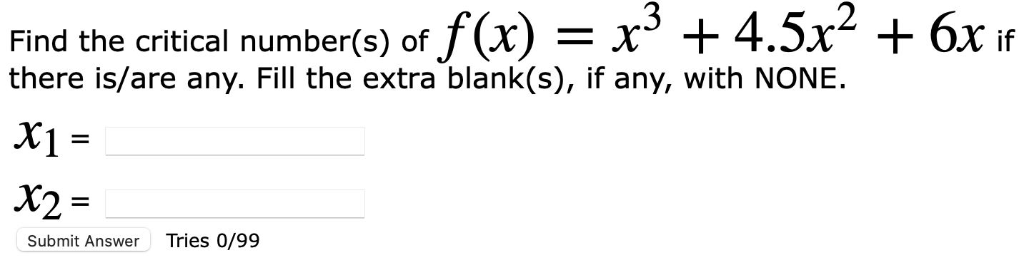 Solved nd the critical numbers x1 and x2 of y=2+16x−7x3. 471 | Chegg.com