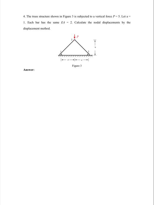 Solved The truss structure shown in Figure 3 ﻿is subjected | Chegg.com