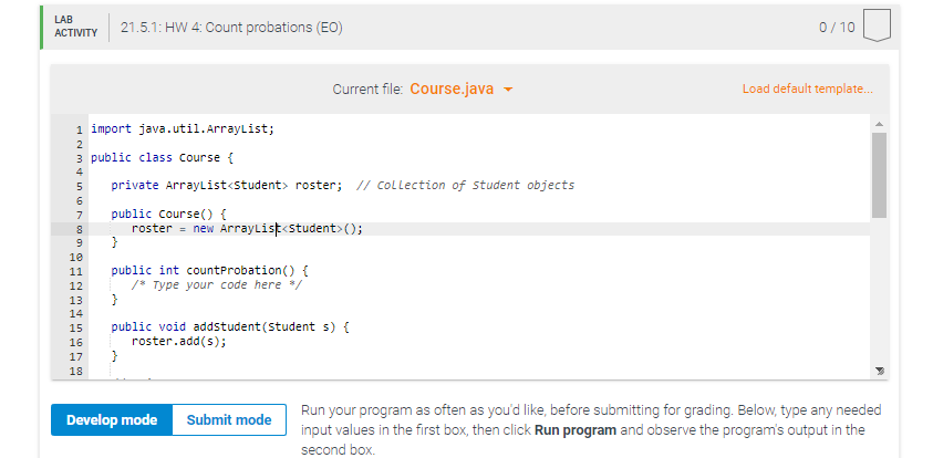 Solved 21.5 HW 4: Count probations (EO) A student is put on | Chegg.com