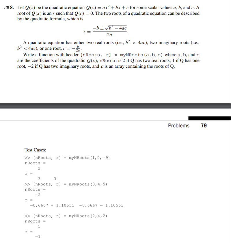 Solved 1m 8. Let Q(x) be the quadratic equation Q(x) = ax? | Chegg.com