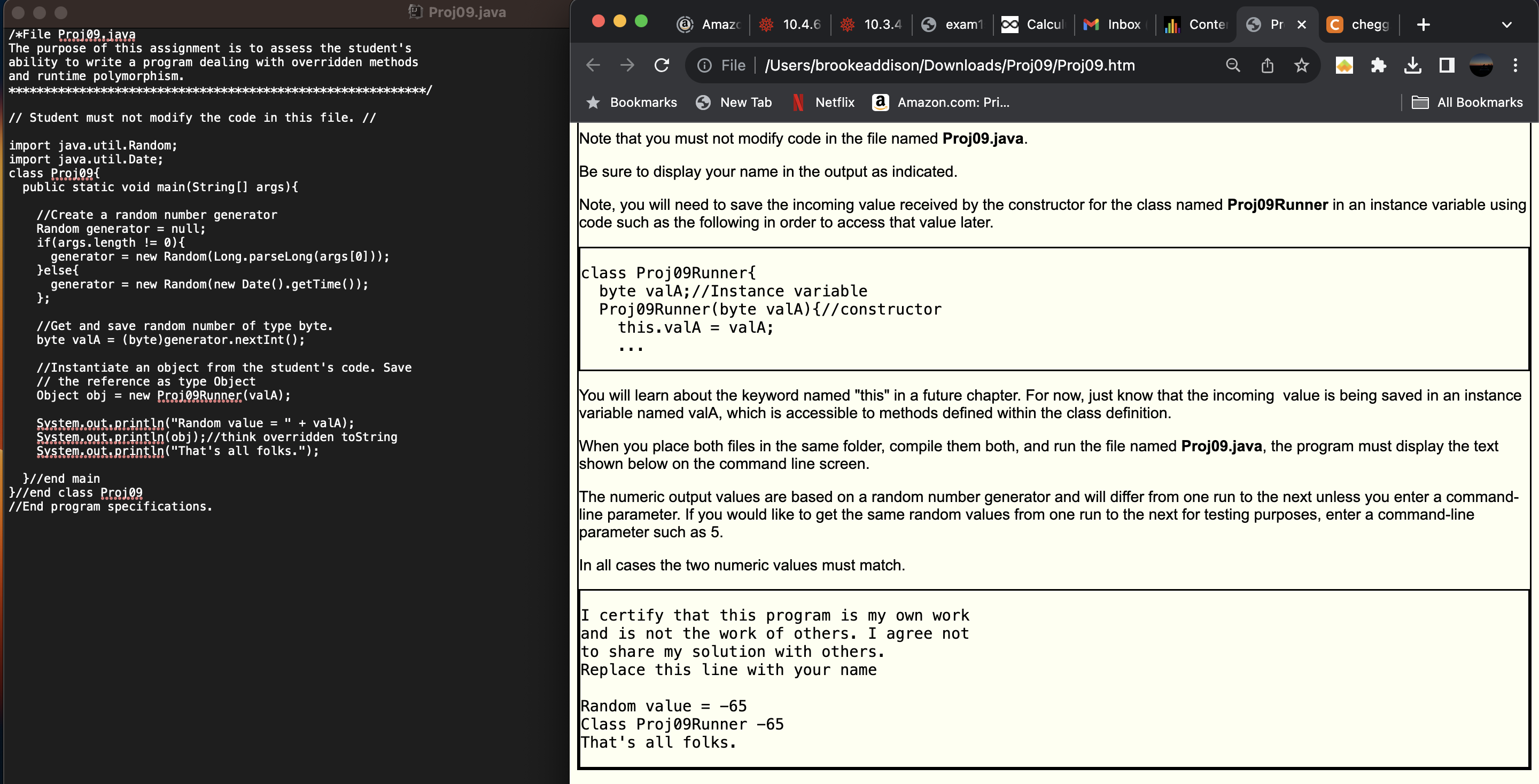 Solved Note that you must not modify code in the file named | Chegg.com