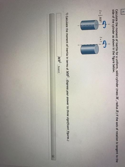 Solved Calculate the moment of inertia for a uniform, solid | Chegg.com