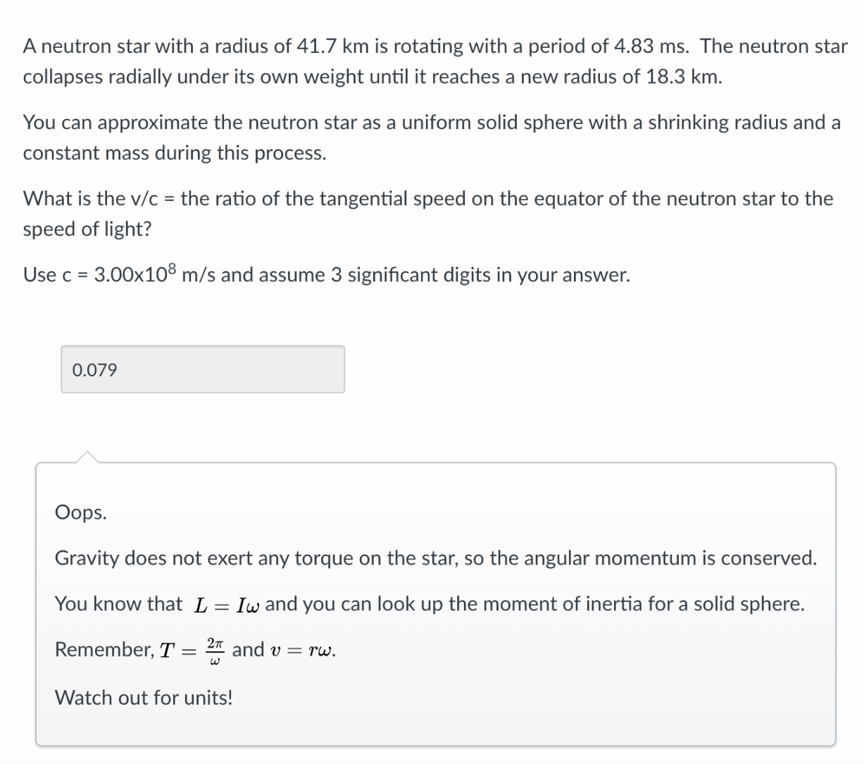 Solved A neutron star with a radius of 41.7 km is rotating | Chegg.com