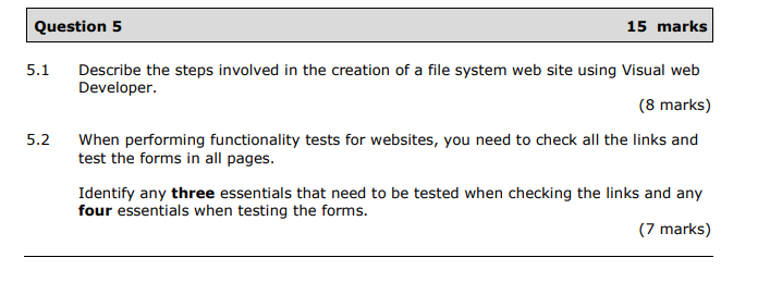 Solved 5.1 Describe the steps involved in the creation of a | Chegg.com