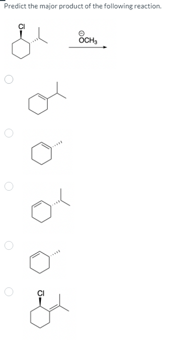 Solved Predict the major product of the following reaction. | Chegg.com