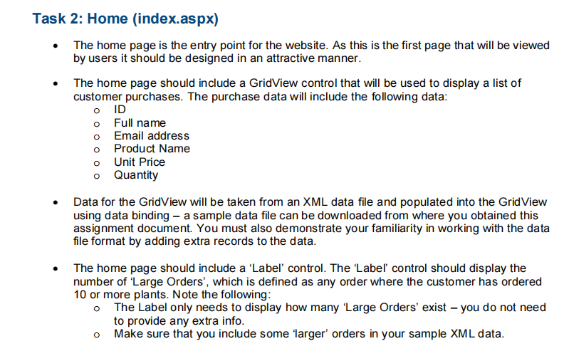 Solved - The home page is the entry point for the website. | Chegg.com