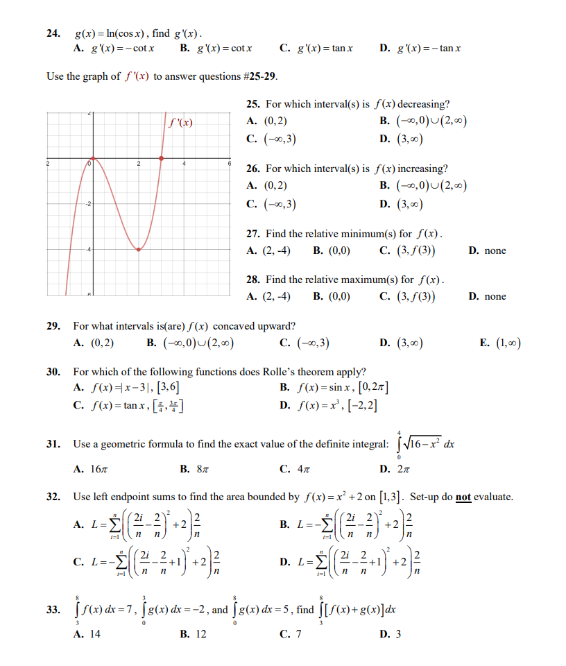 Solved 1. Use the following table to find limx→3f(x) A. | Chegg.com