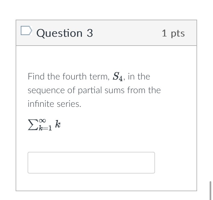 Question 3Find the fourth term, S4, ﻿in thesequence | Chegg.com