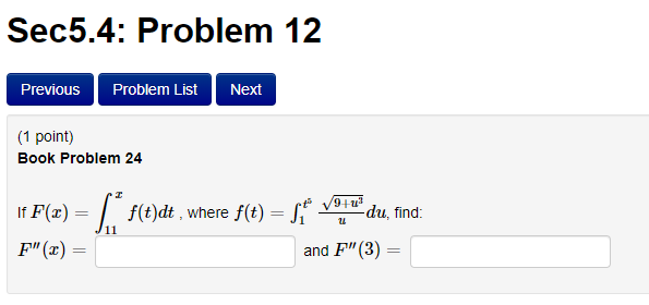 Solved Sec5.4: Problem 12 Previous Problem List Next (1 | Chegg.com