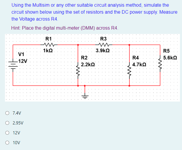 Solved Using the Multisim or any other suitable circuit | Chegg.com