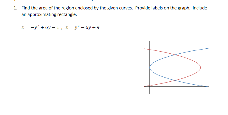 Solved 1. Find the area of the region enclosed by the given | Chegg.com
