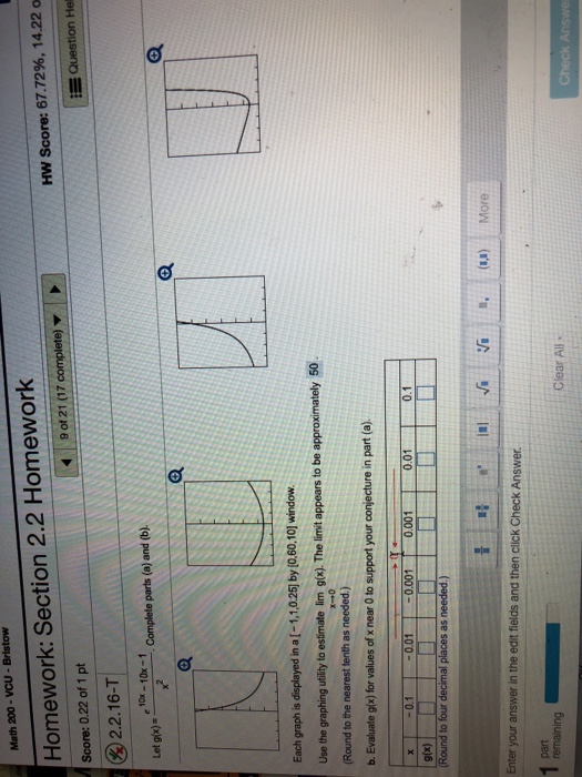 Solved Math 200-VCU-Bristow Homework: Section 2.2 Homework | Chegg.com
