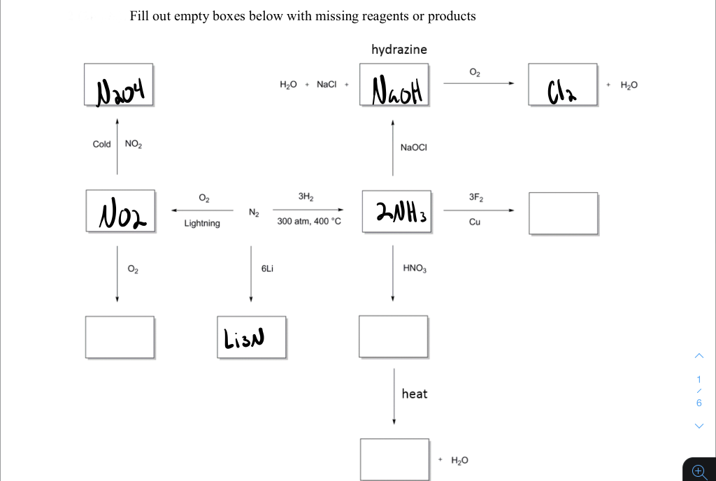 Solved Fill out empty boxes below with missing reagents or | Chegg.com
